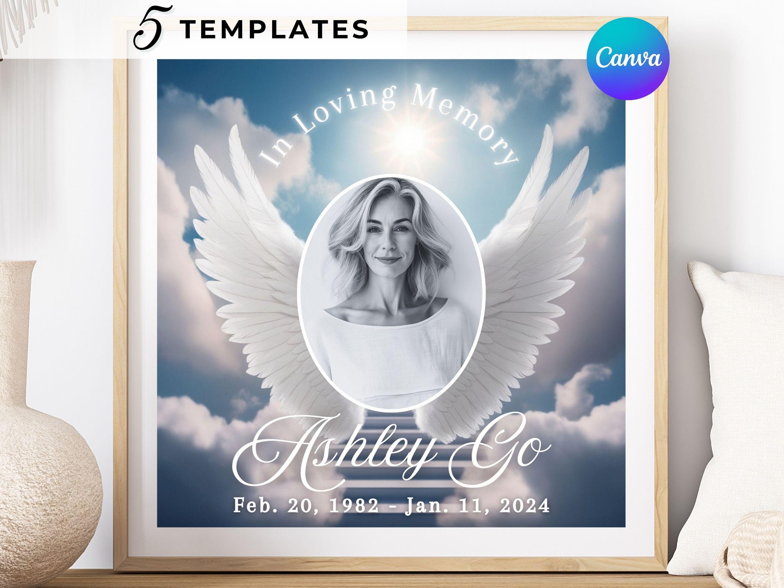 Editable Memorial Photo Template Stairway to Heaven Memorial Picture ...