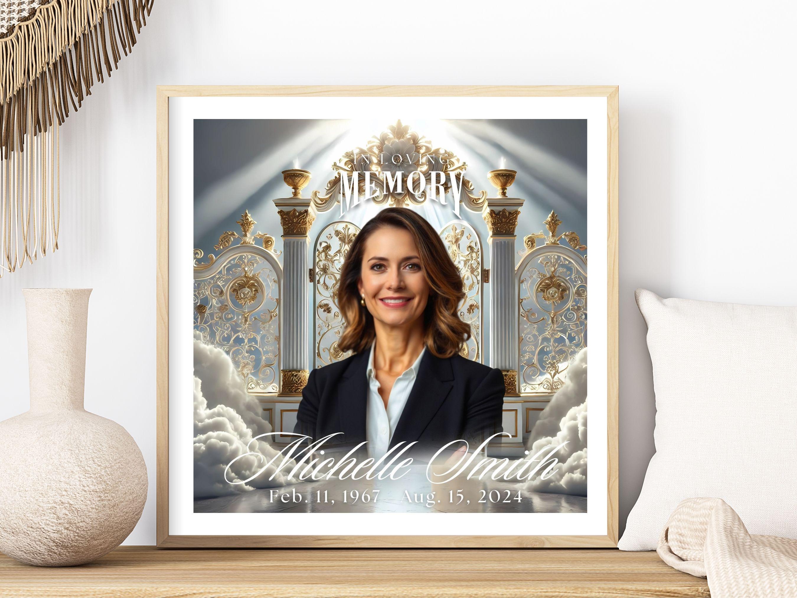 Memorial Background Png Gold Gate to Heaven Background in Loving Memory ...