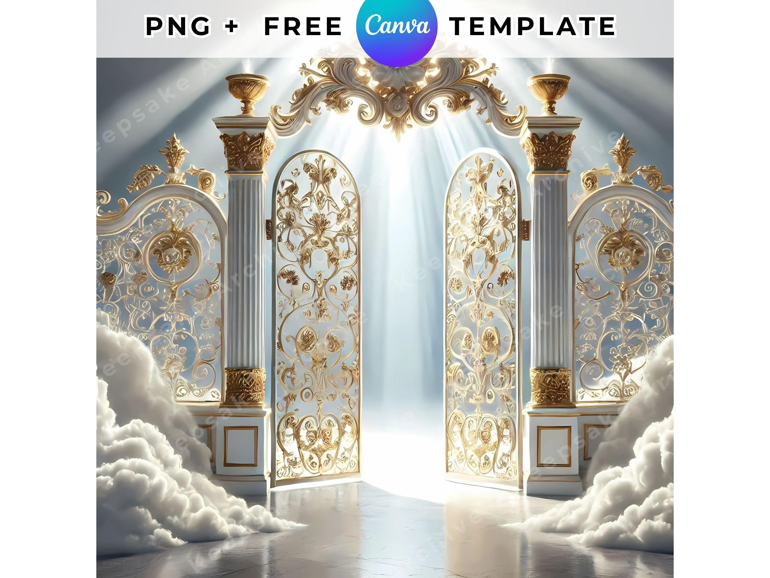 Memorial Background Png Gold Gate to Heaven Background in Loving Memory ...