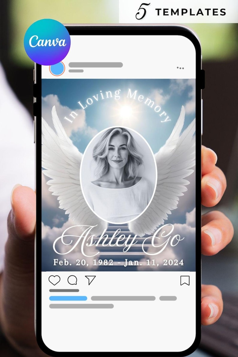 Editable Memorial Photo Template Stairway to Heaven Memorial Picture ...