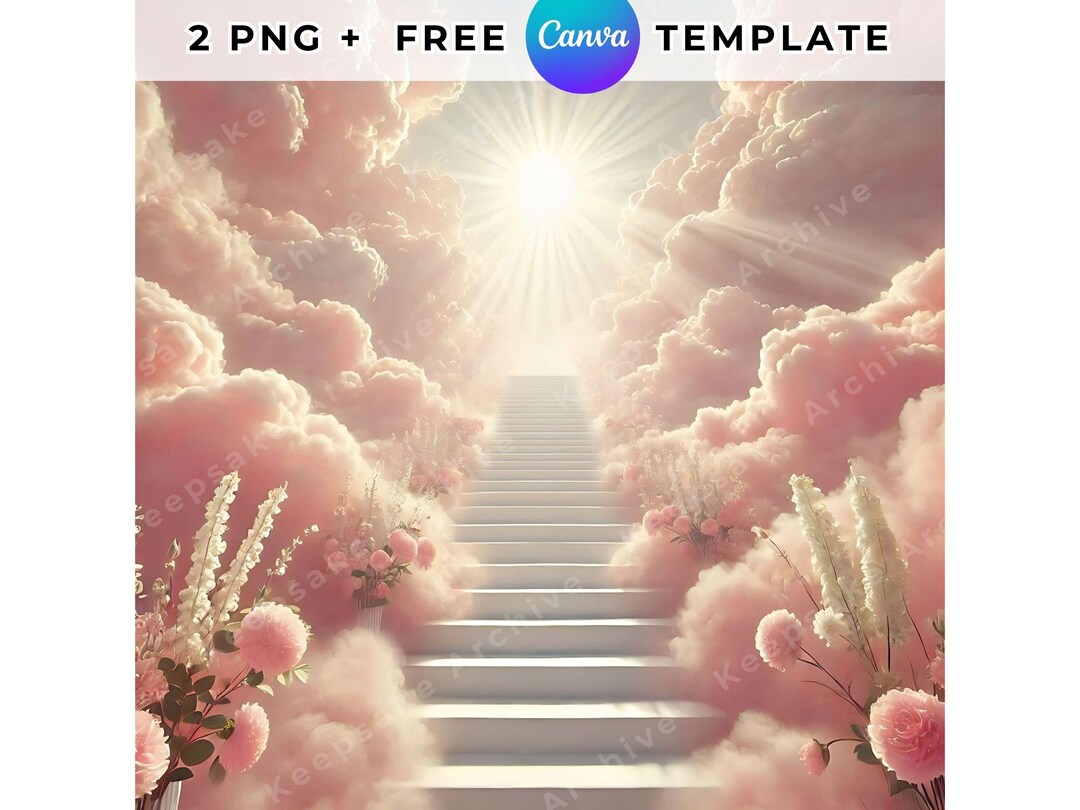 Floral Pink Memorial Background PNG 2 Heaven Background Designs ...
