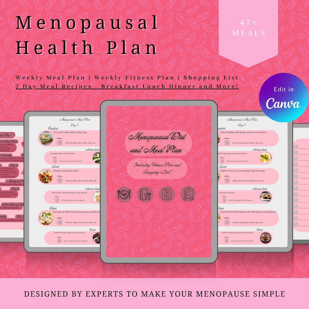Menopause Health and Diet Plan - 42 Meals Weekly - Fitness Plans, Meal ...