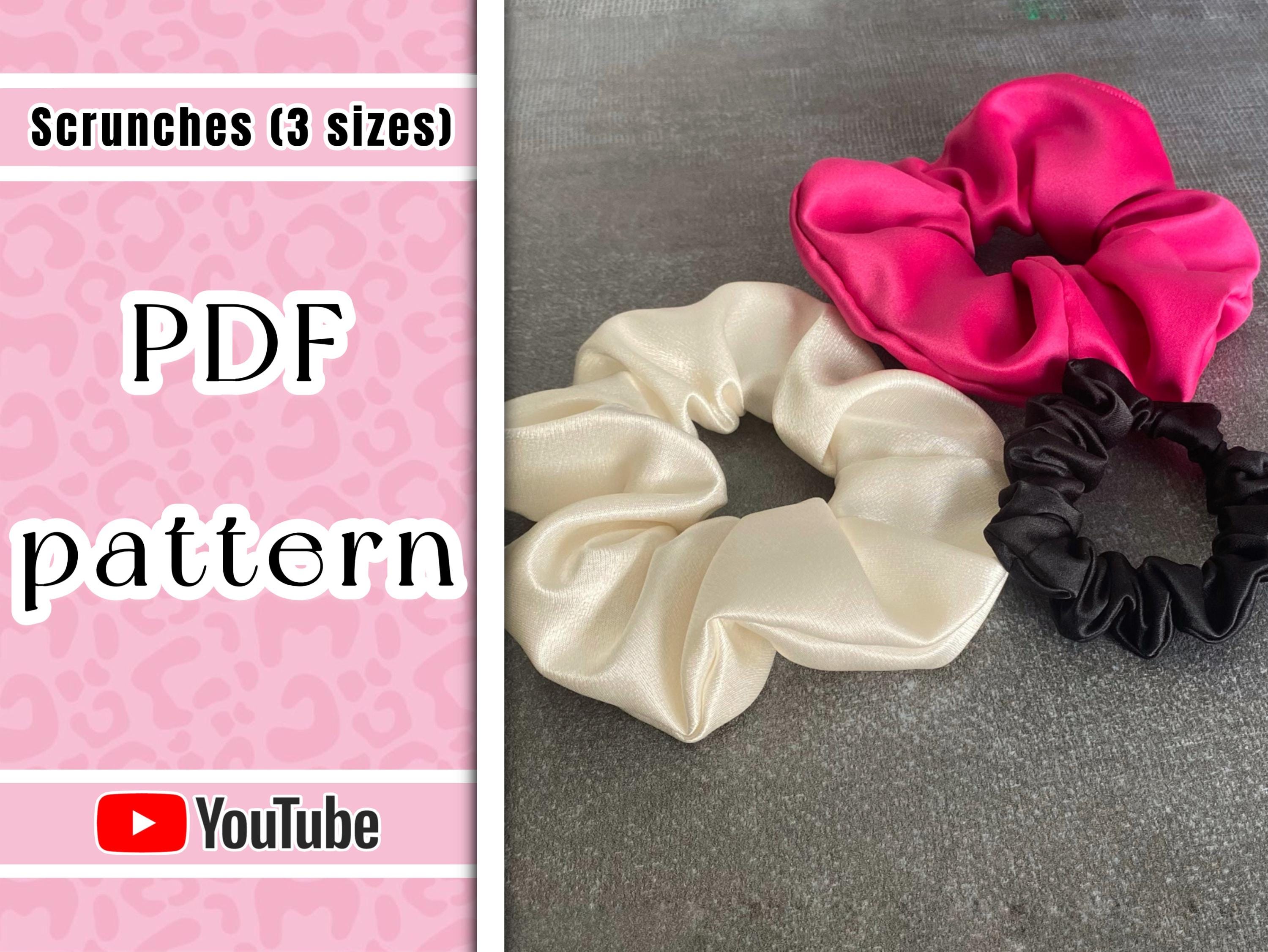 Scrunchie 3 Sizes PDF A4 Sewing Pattern Video Tutorial Digital PDF - Etsy