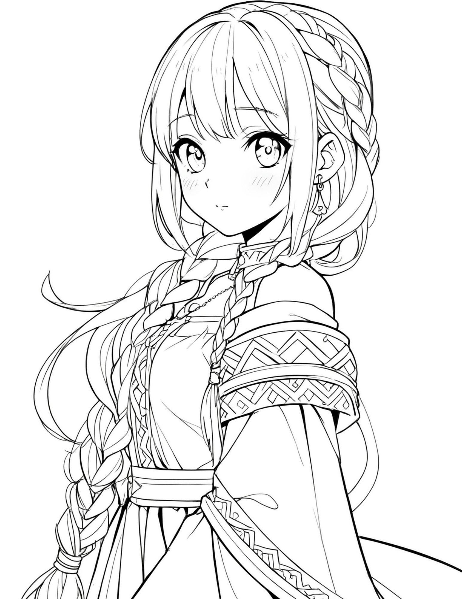 90 Anime Princess Coloring Pages | Adult and Kid Coloring Pages | Zen ...