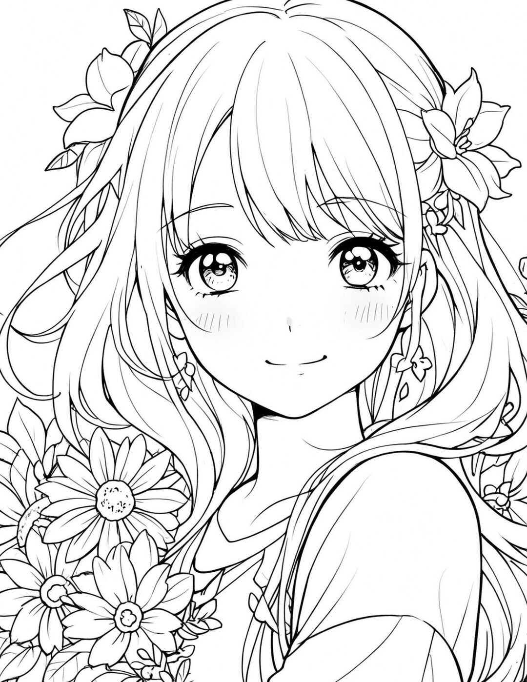 90 Anime Girl Coloring Pages | Adult and Kid Coloring Pages | Zen Art ...