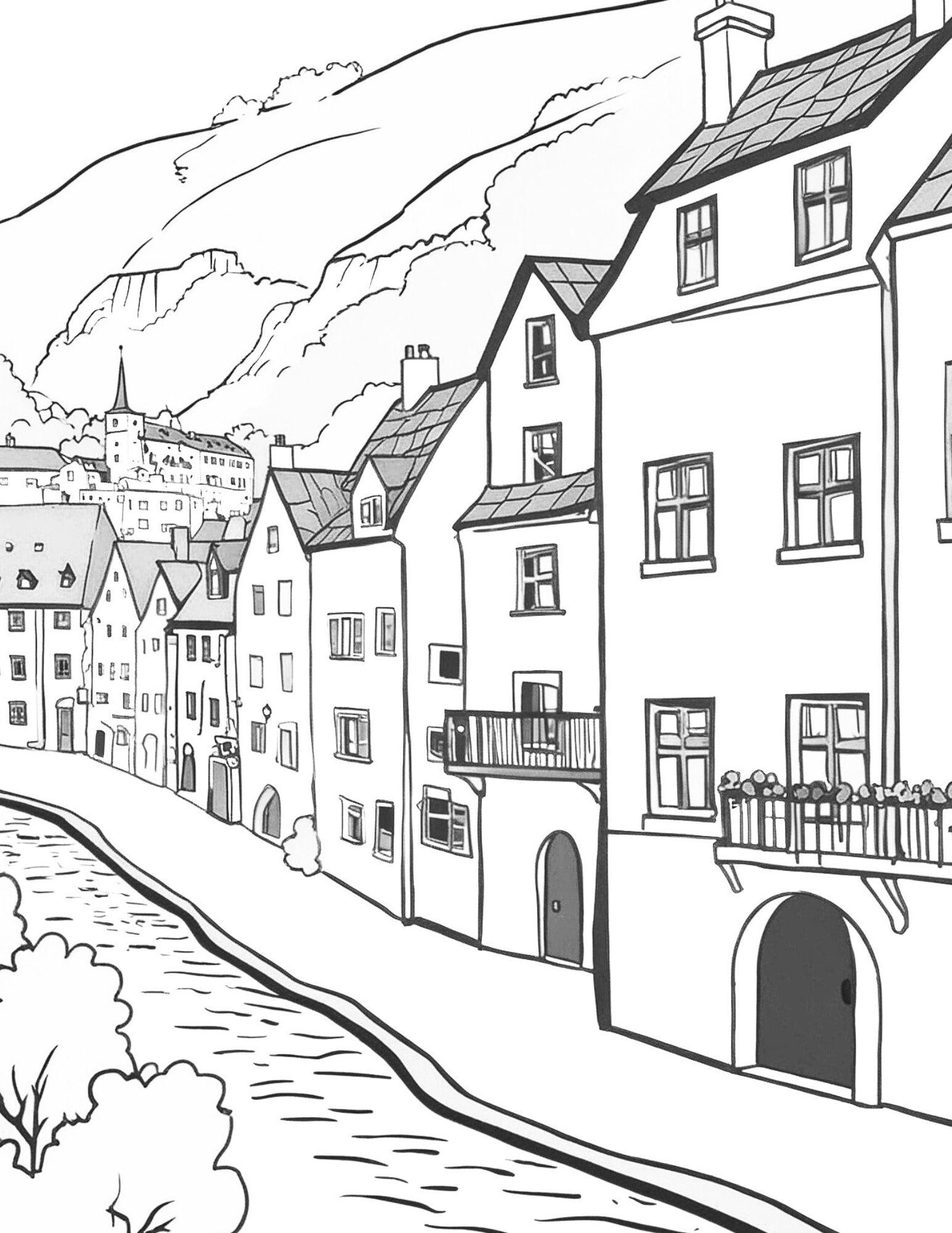 100 Beautiful Scenery Coloring Pages | Adult and Kid Coloring Pages ...