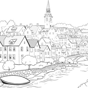 100 Beautiful Scenery Coloring Pages | Adult and Kid Coloring Pages ...