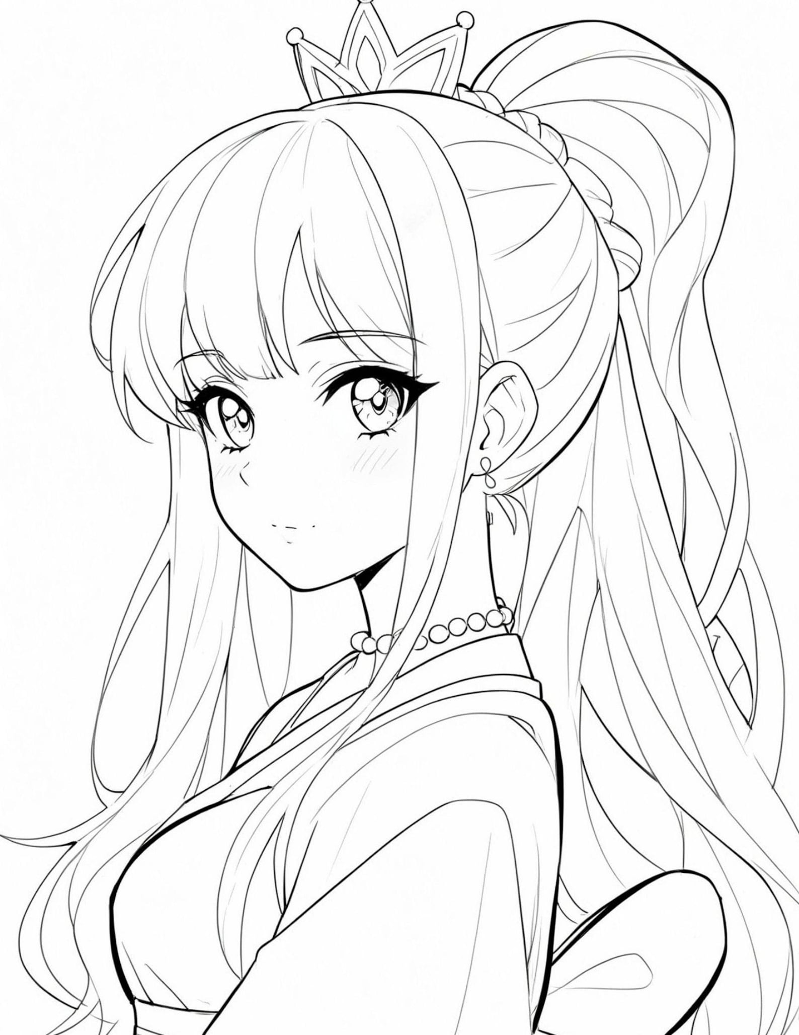 90 Anime Princess Coloring Pages | Adult and Kid Coloring Pages | Zen ...