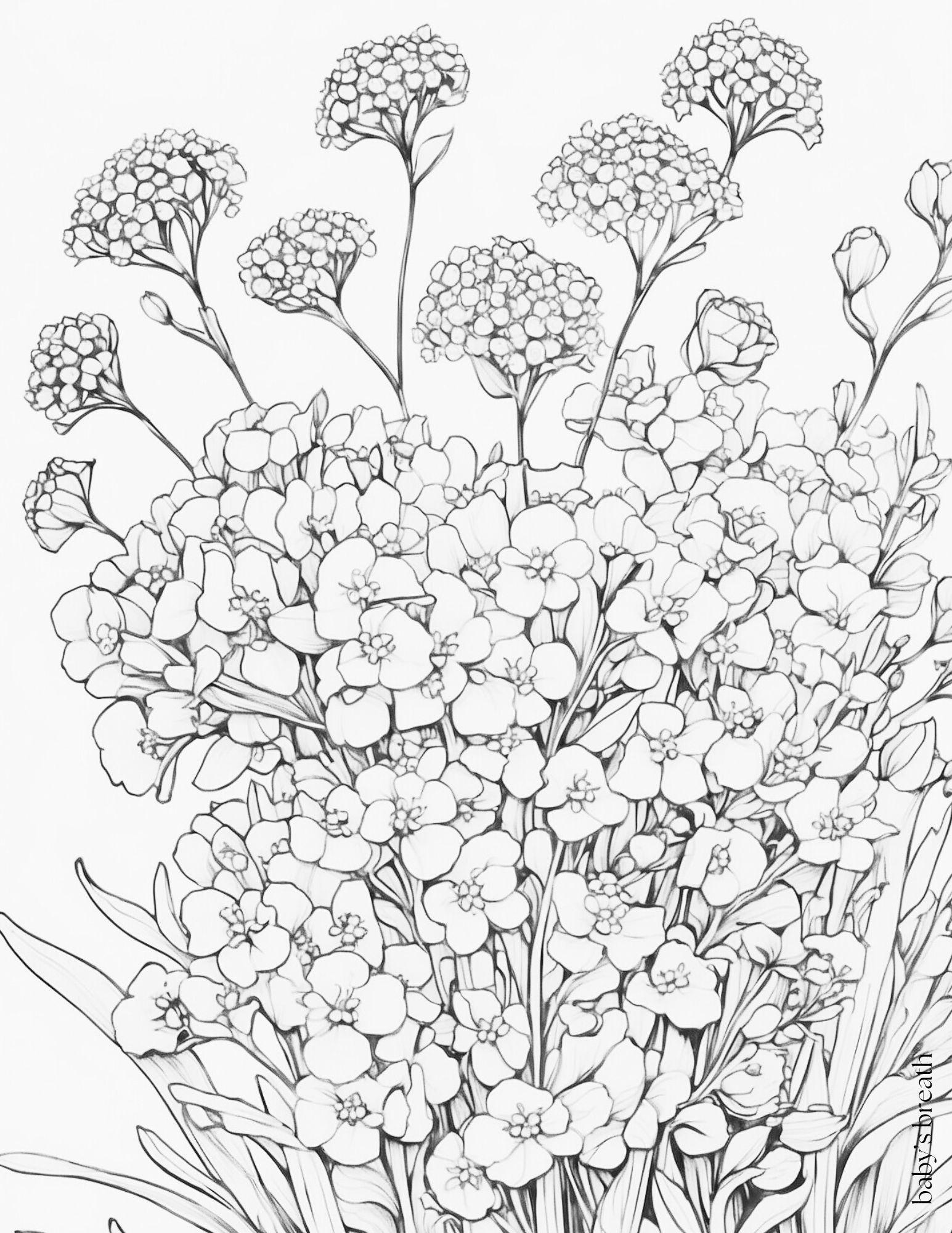 110 Beautiful Flowers Coloring Pages | Adult and Kid Coloring Pages ...