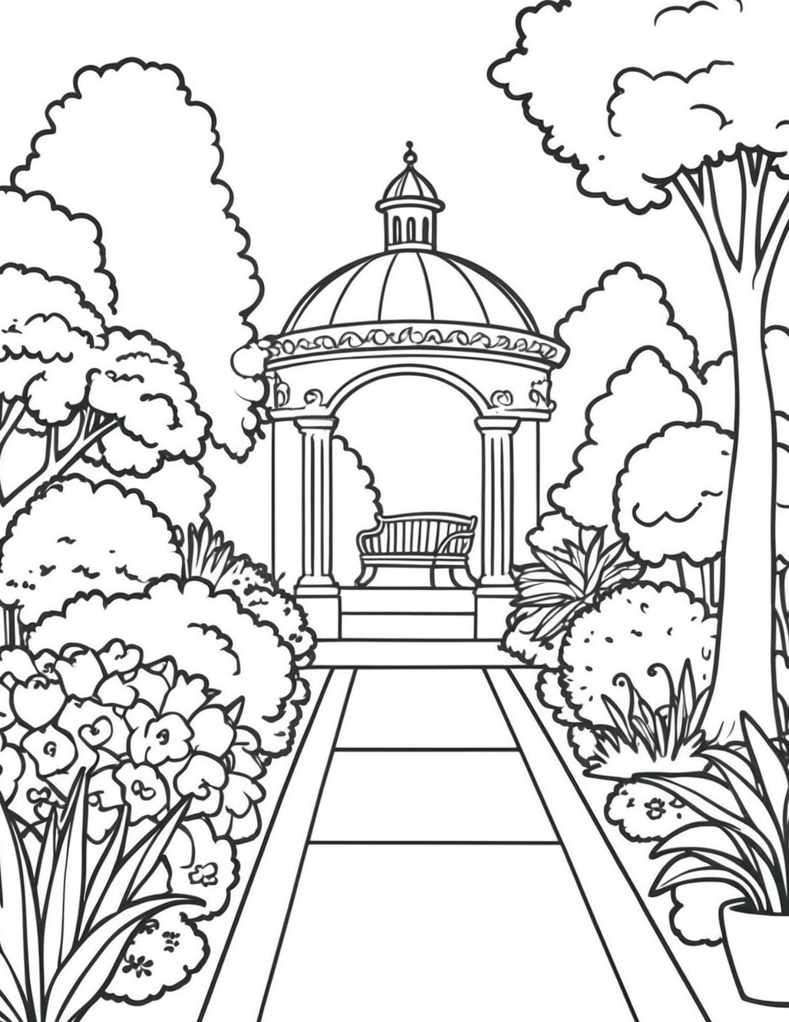 100 Beautiful Scenery Coloring Pages | Adult and Kid Coloring Pages ...