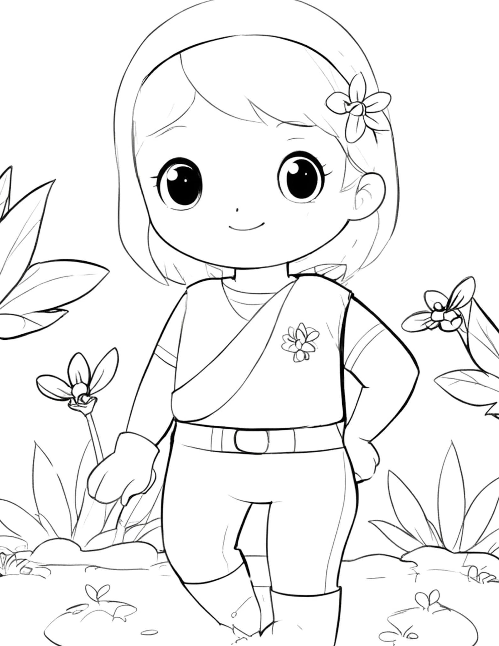 40 Girl Scouts Chibi Girl Coloring Pages | Anime Kid & Adult Coloring ...