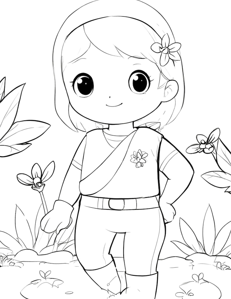 40 Girl Scouts Chibi Girl Coloring Pages | Anime Kid & Adult Coloring ...
