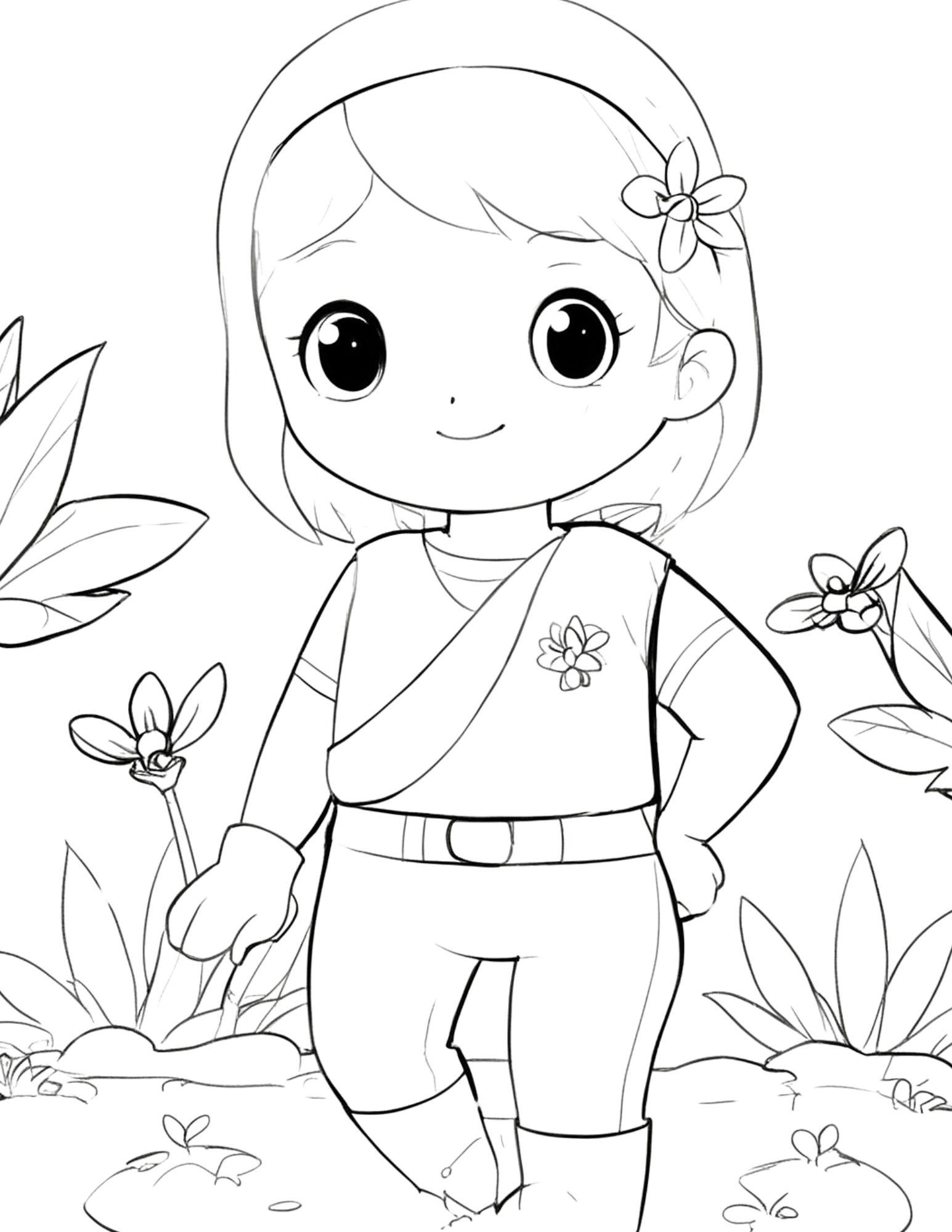 40 Girl Scouts Chibi Girl Coloring Pages | Anime Kid & Adult Coloring ...