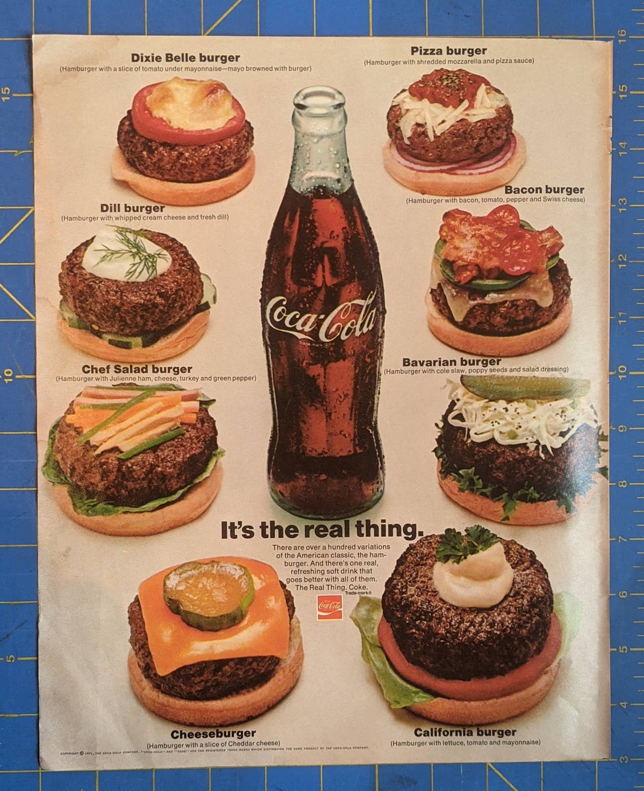 Vintage Print Ad Coca-cola 1971 Real Thing - Etsy