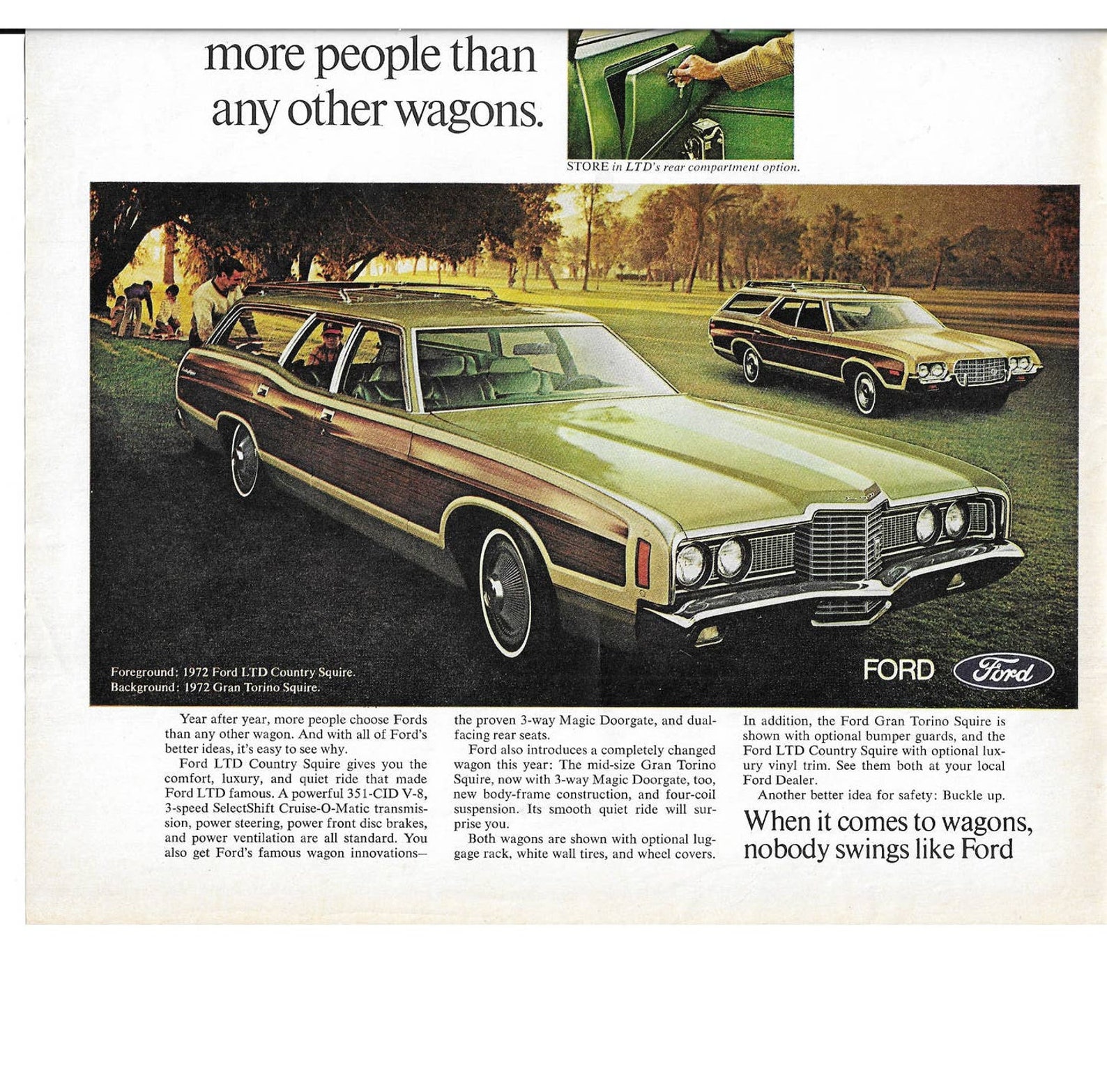 Vintage Print Ad 1972 Ford Wagon - Etsy