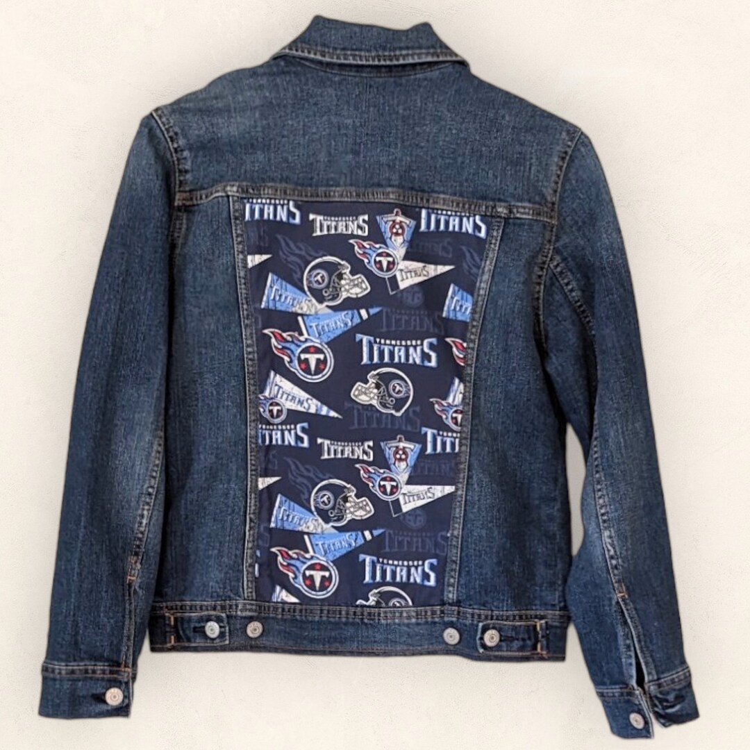 Upcycled Tennessee Titans Denim Jacket Size Medium - Etsy