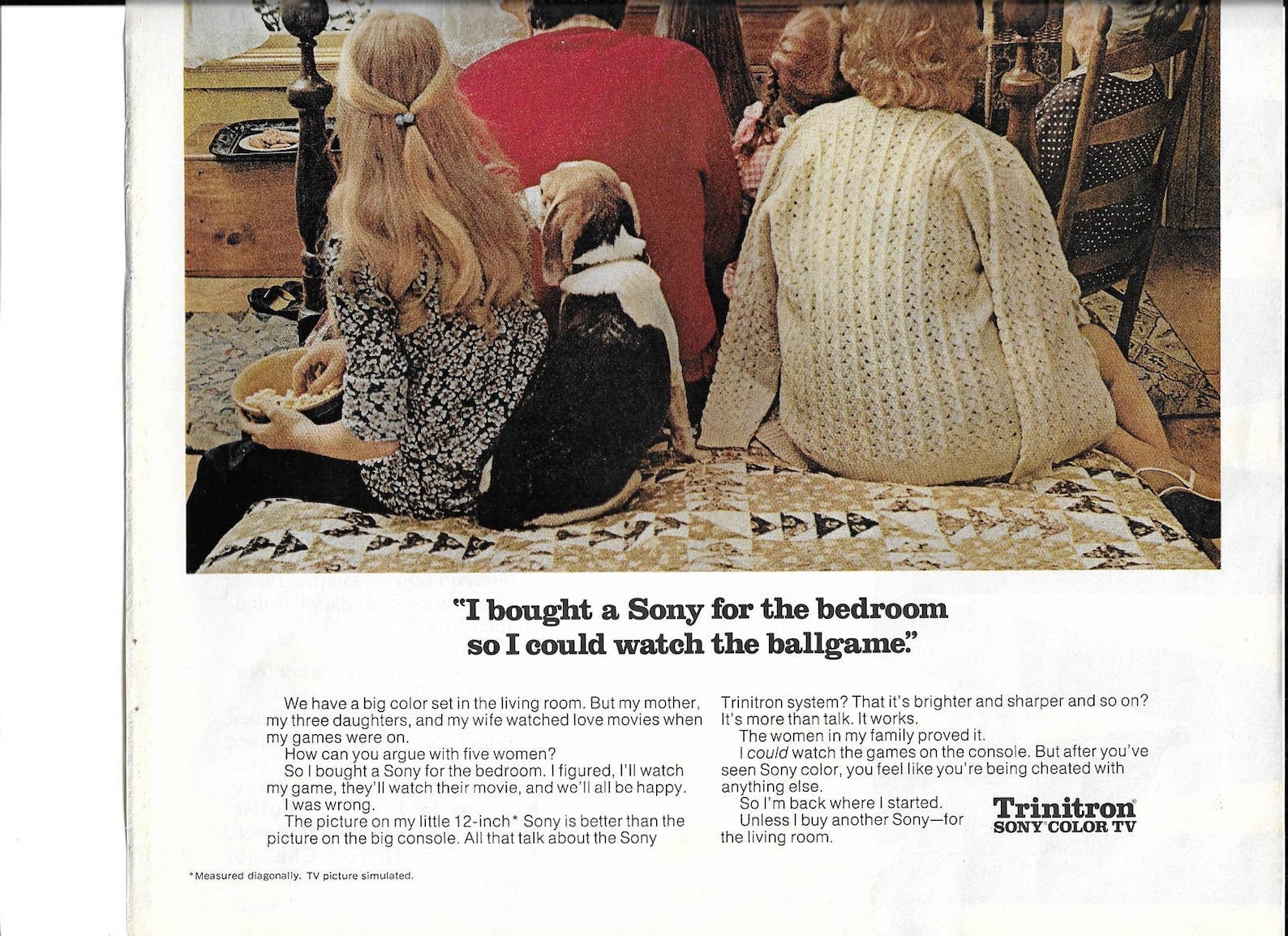 Vintage Print 1971 Ad Sony Trinitron TV - Etsy
