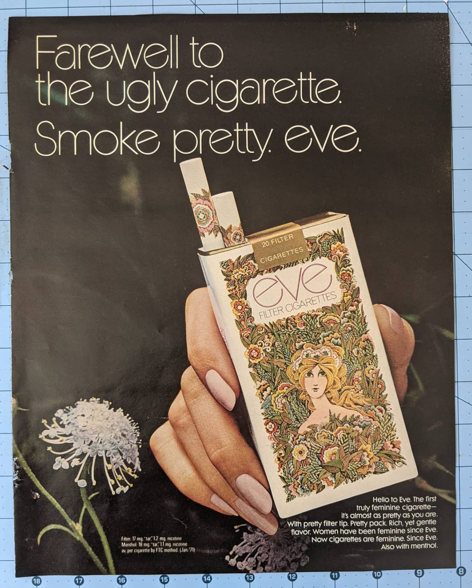 Vintage Print 1971 Ad Eve Cigarettes - Etsy