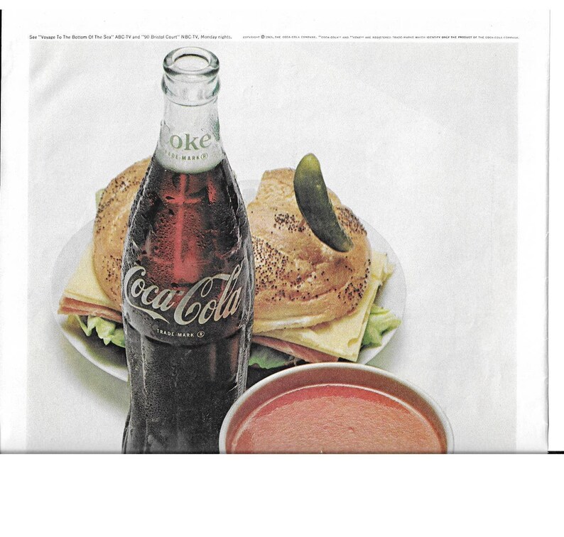 Vintage Print Ad 1965 Coca-cola - Etsy