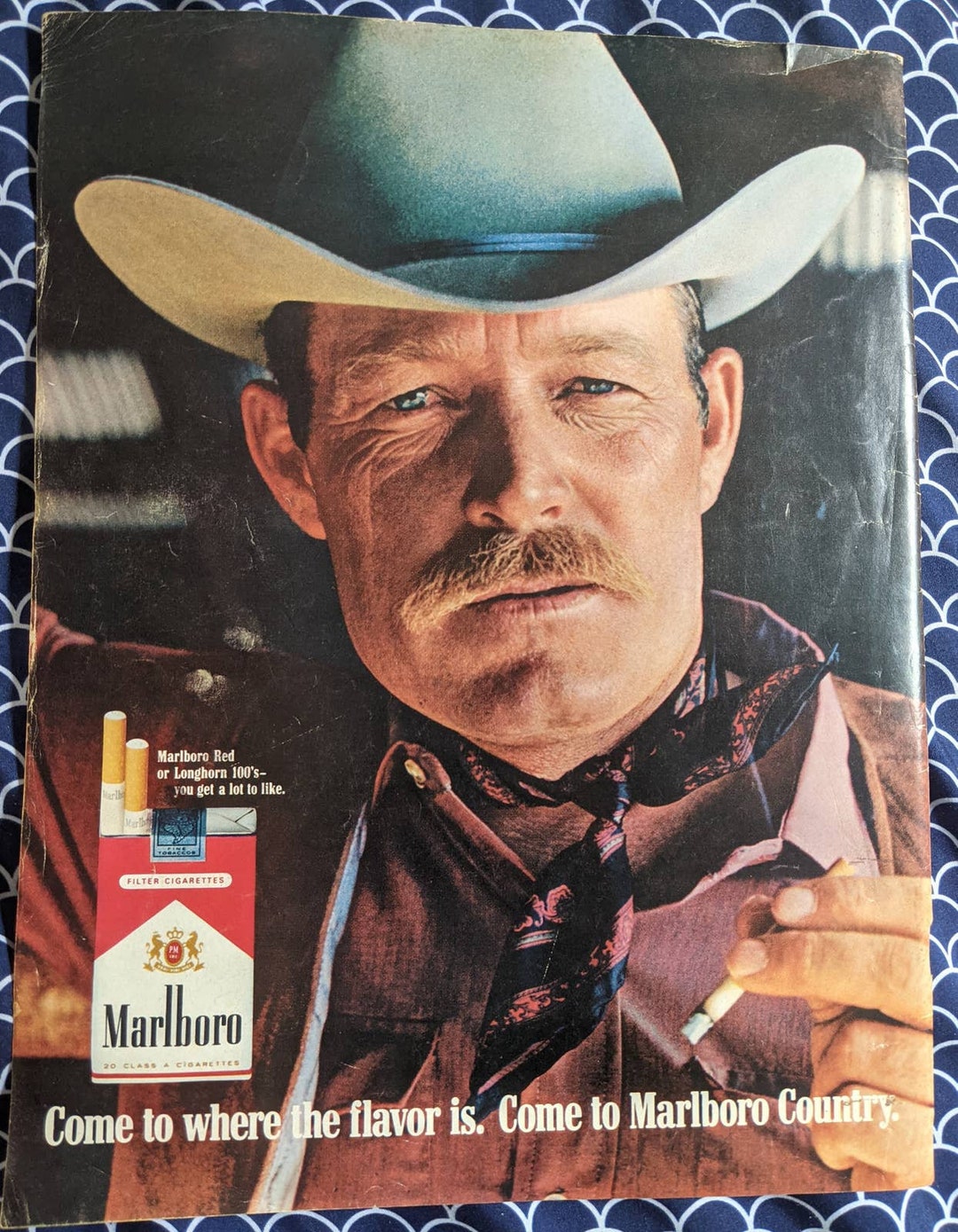 Vintage Print Ad 1969 Marlboro Man Cigarettes - Etsy