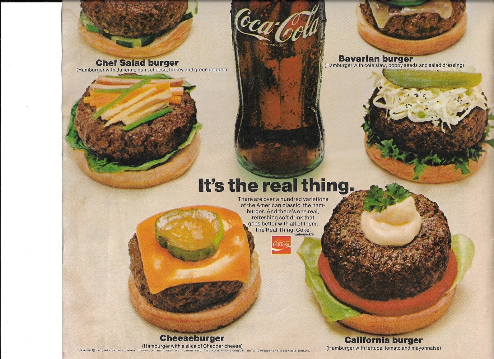 Vintage Print Ad Coca-cola 1971 Real Thing - Etsy