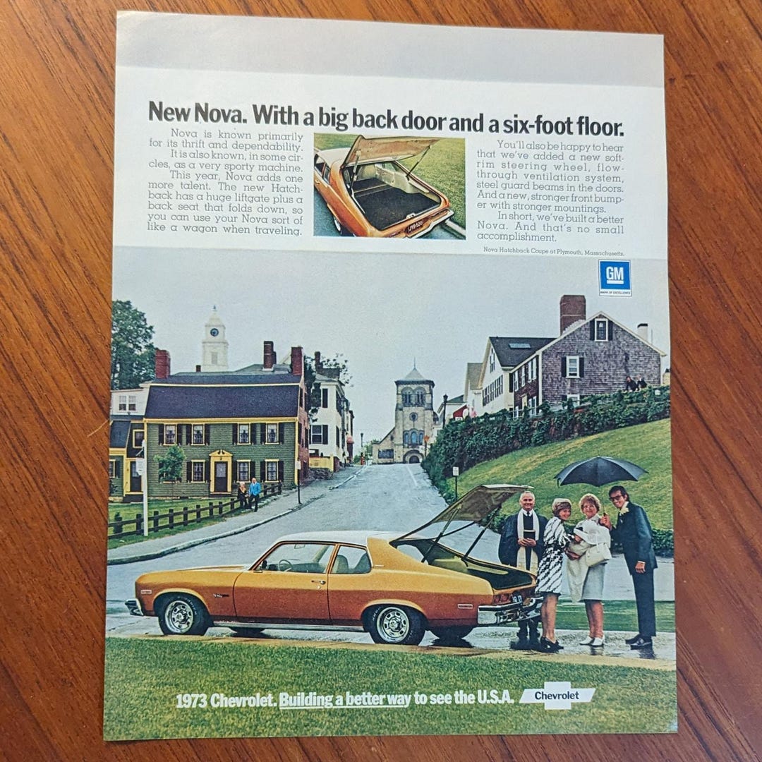 Vintage Print Ad 1972 Chevrolet Nova - Etsy