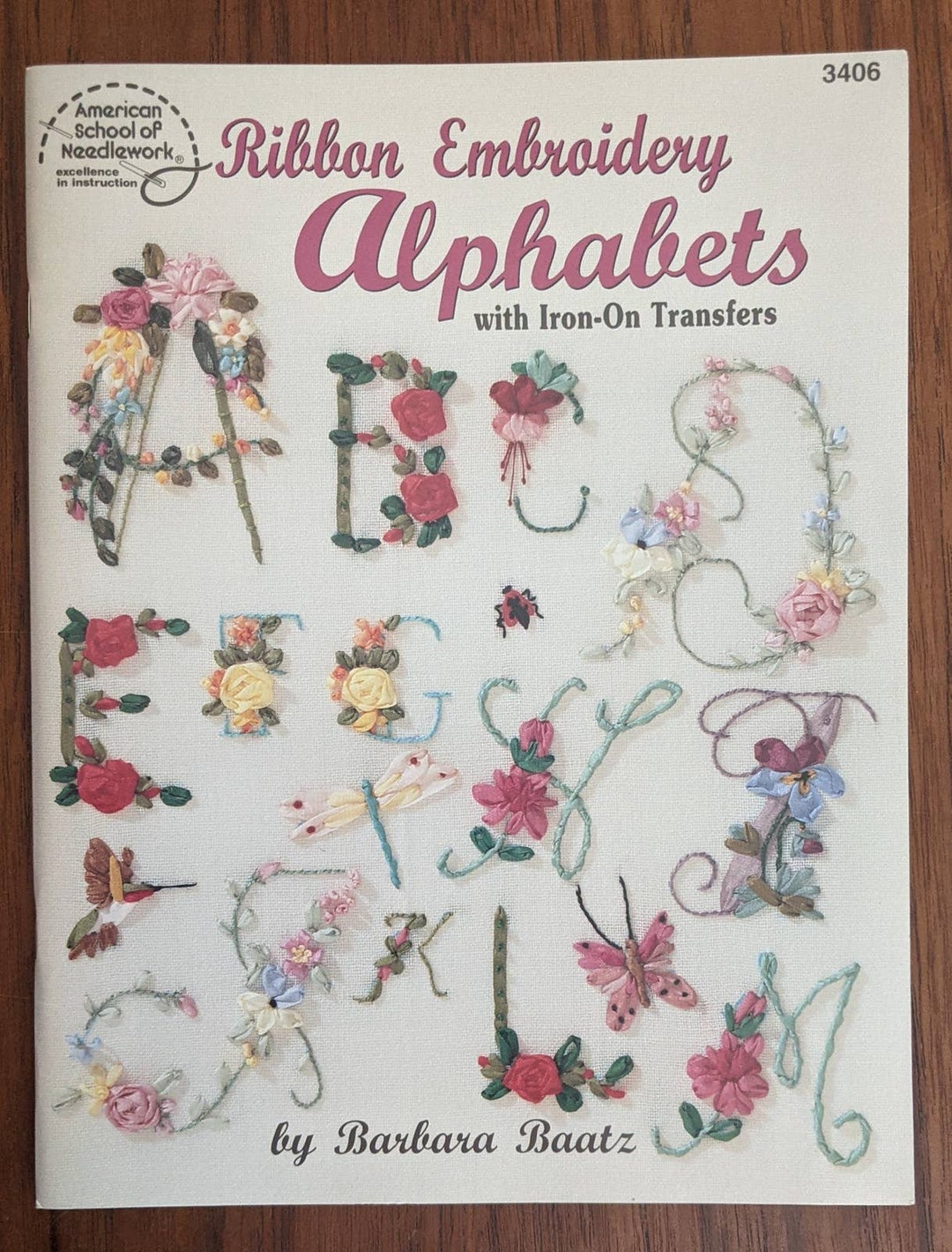 Ribbon Embroidery Alphabets Pattern Book Transfers - Etsy