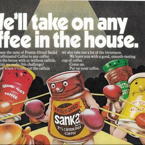 Vintage Print Ad 1972 Sanka Boxing Ring - Etsy