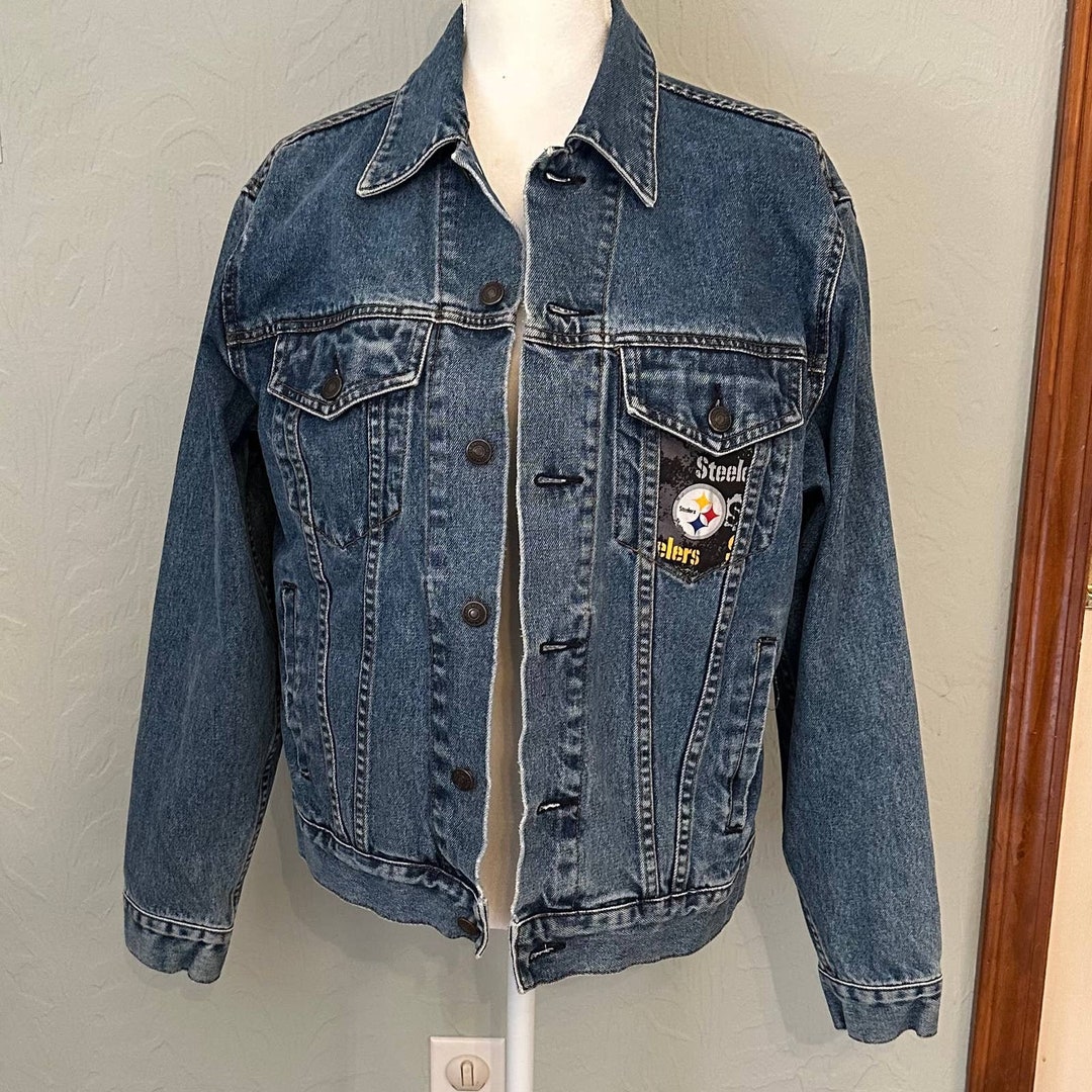 Men's Pittsburg Steelers Upcycled Gap Denim Jacket Small - Etsy