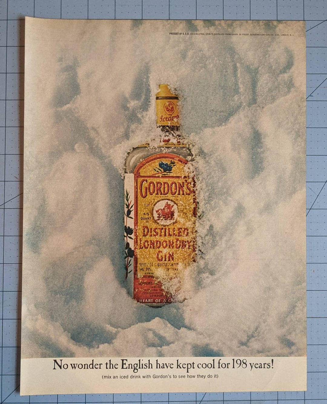 Vintage Print Ad 1967 Gordon's Gin - Etsy