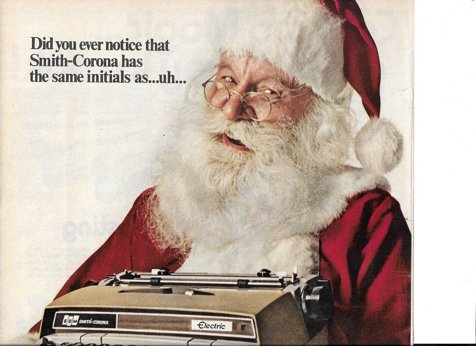 Vintage Print Ad 1971 Santa Smith Corona - Etsy