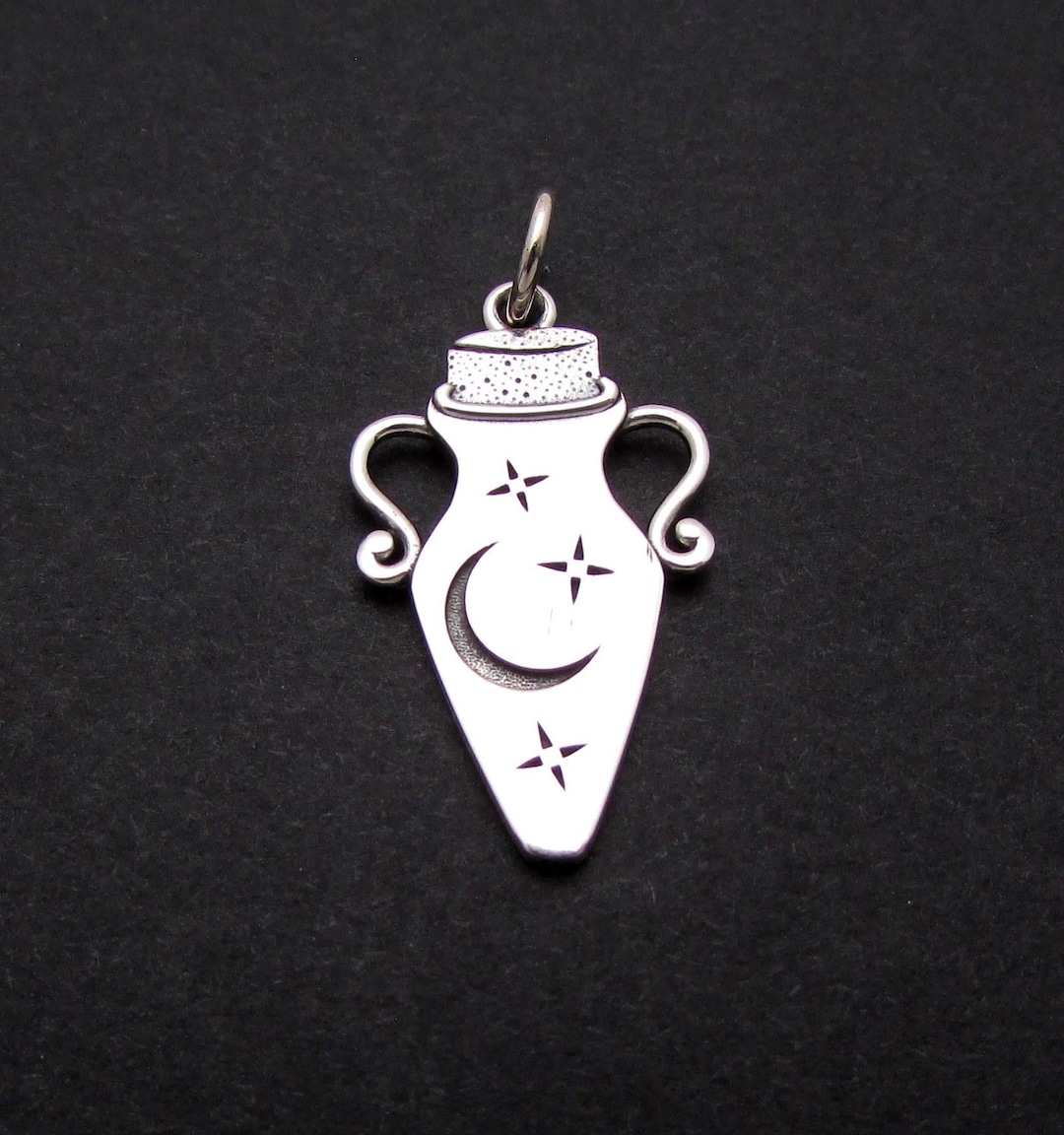Sterling Silver Magic Potion Bottle Pendant Necklace, Magic Potion ...