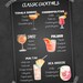 Cocktail Bar Template Modèle Alcool Drink Menu Printable Editable - Etsy