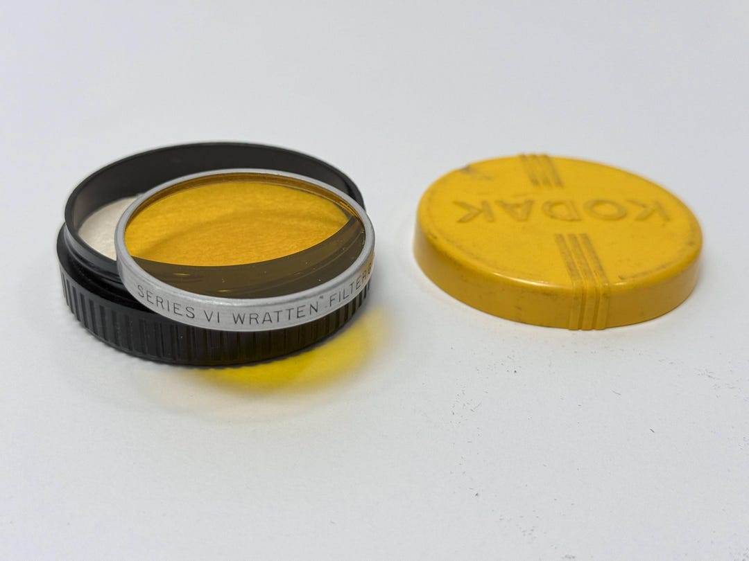 Kodak Series VI Wratten Filter With Original Case and Cap Yellow Glass ...