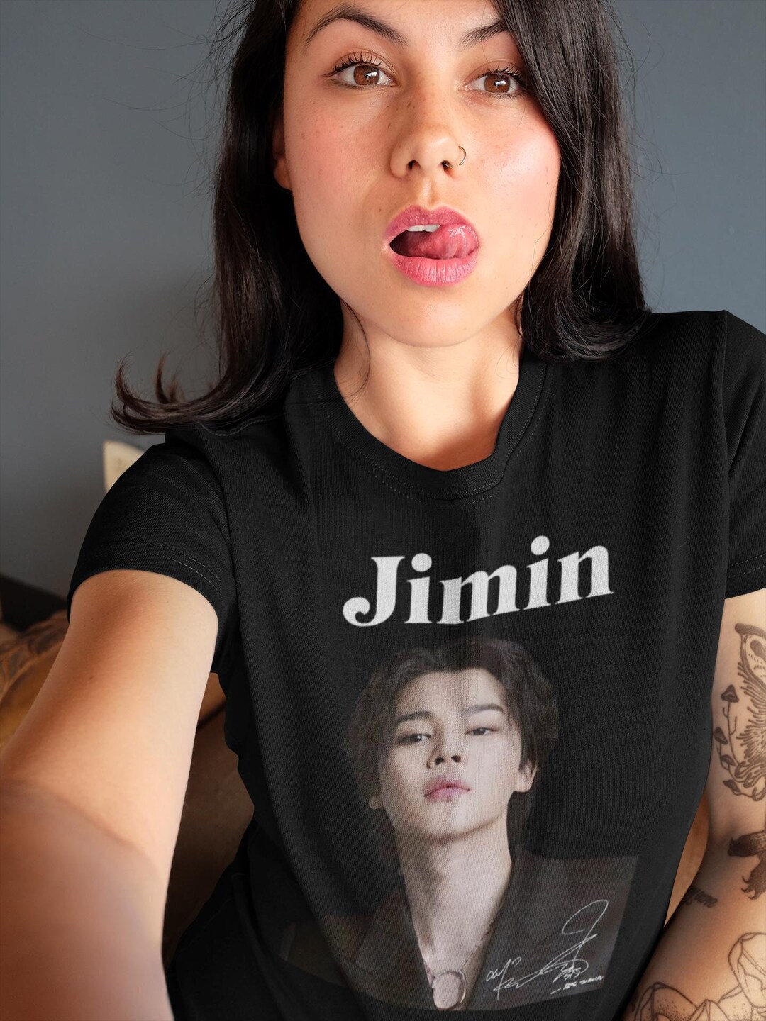 T Shirt jimin Premium K Pop Idol smeraldo Garden Comfortable and ...