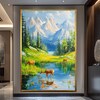 Relaxing Wall Art, Alpine Landscape Printing, Canvas Wall Art, Snowy ...