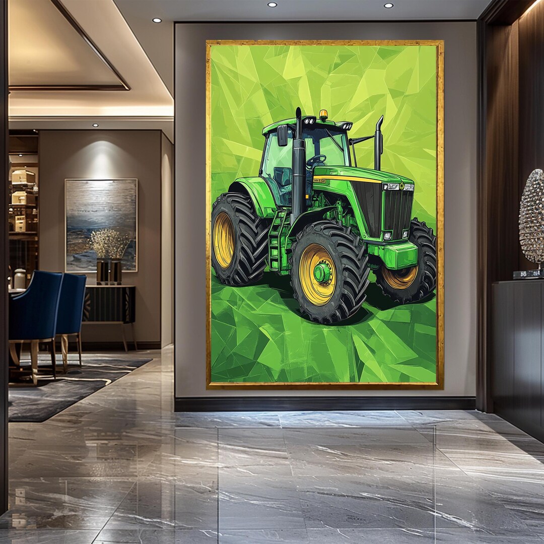 Vintage Tractor Canvas Print: Farmhouse Wall Art, Framed Artwork - Etsy