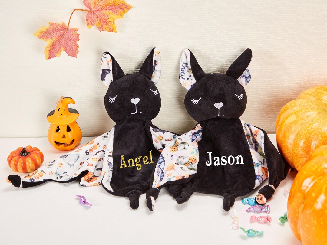 Personalized Halloween Baby Bat Security Blanket Halloween Baby Shower ...