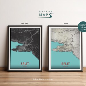 Custom Split, Croatia Map Printable File High-quality Personalized 3-D ...