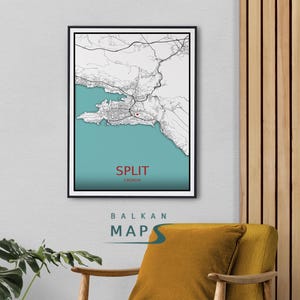 Custom Split, Croatia Map Printable File High-quality Personalized 3-D ...