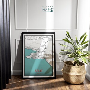 Custom Split, Croatia Map Printable File High-quality Personalized 3-D ...