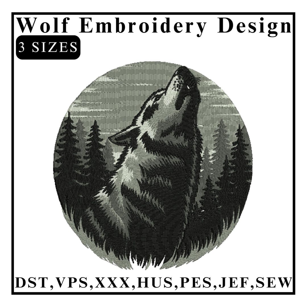 Wolf Embroidery Design, Mystic Wolf Head Embroidery, White Wolf Face ...