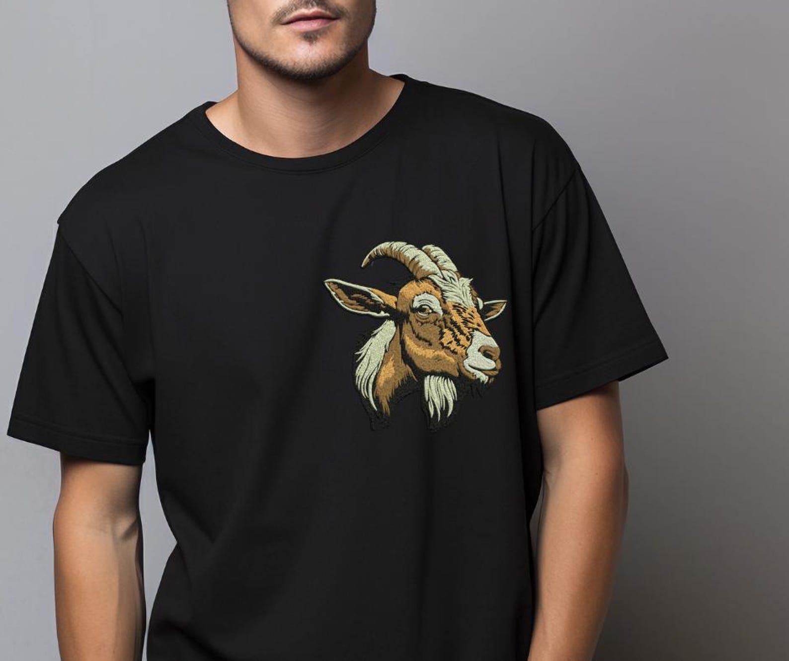 Goat Embroidery Design, Goat Mini Embroidery, Goat Design, Farm Animals ...