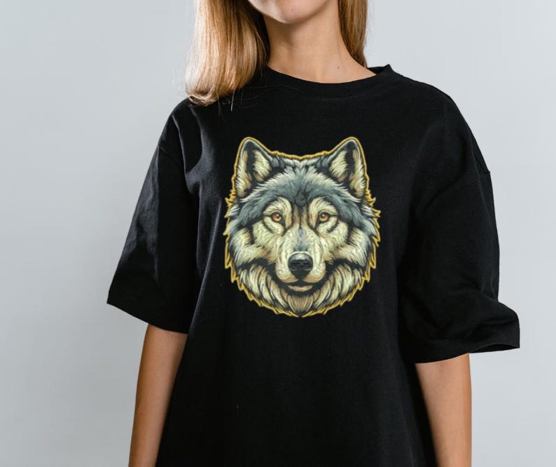 Wolf Embroidery Design, Mystic Wolf Head Embroidery, White Wolf Face ...