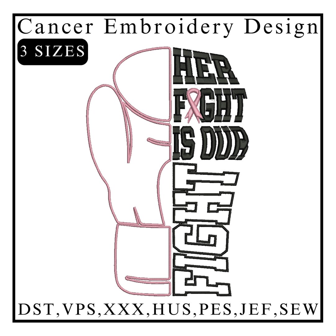 Breast Cancer Embroidery Design, Cancer Embroidery, Awareness ...
