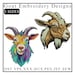 Goat Embroidery Design, Goat Mini Embroidery, Goat Design, Farm Animals ...