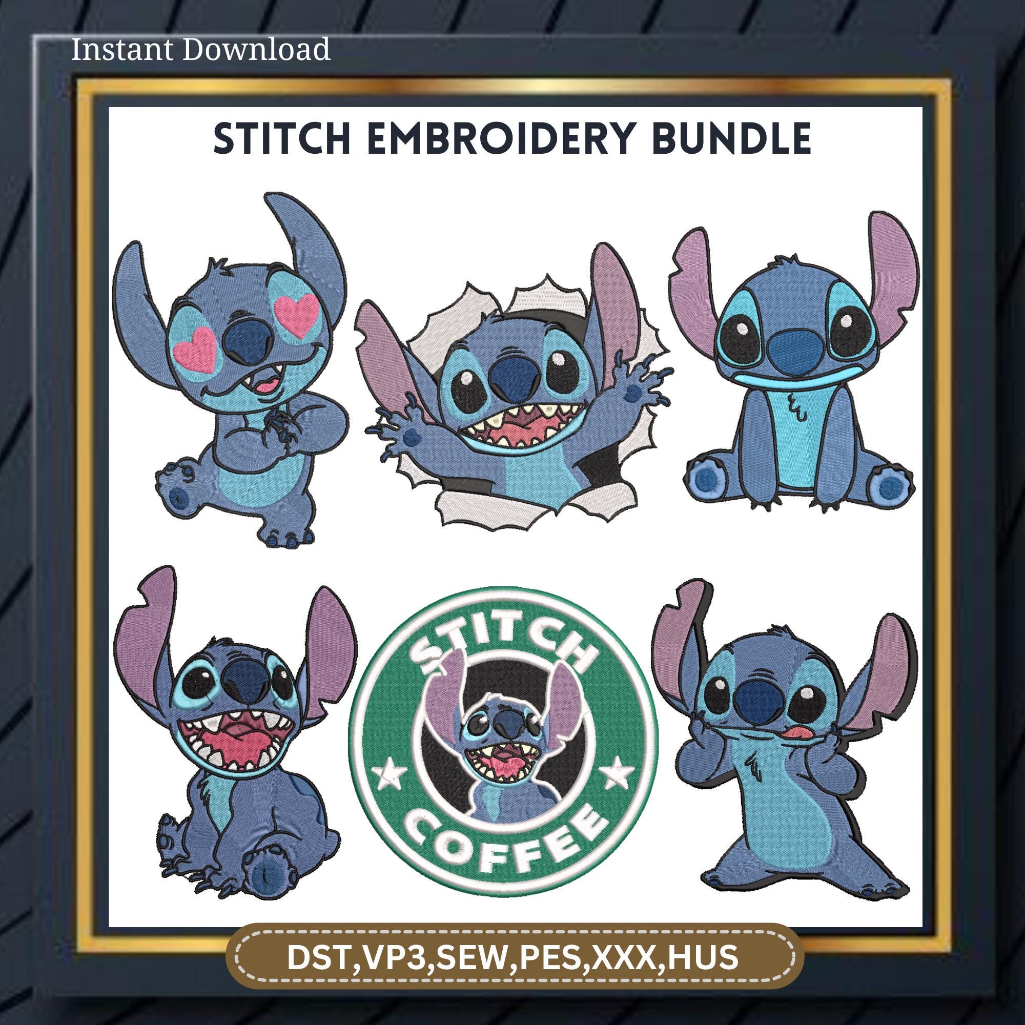 Stitch With Heart Embroidery Design, Stitch Lilo Embroidery Machine ...