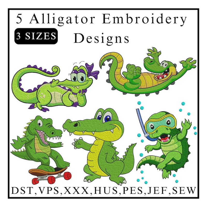 Alligator Applique - Etsy