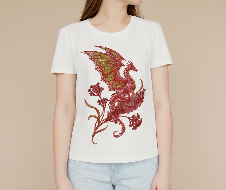Dragon Embroidery Design, Flying Dragon Embroidery, Dragon Design, Neon ...