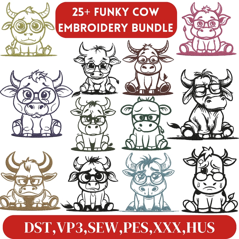 Baby Highland Cow Embroidery Design, Cow Embroidery, Highland Heifer ...